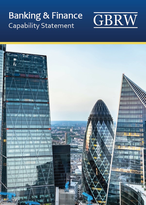 GBRW Banking & Finance Capability Statement | GBRW